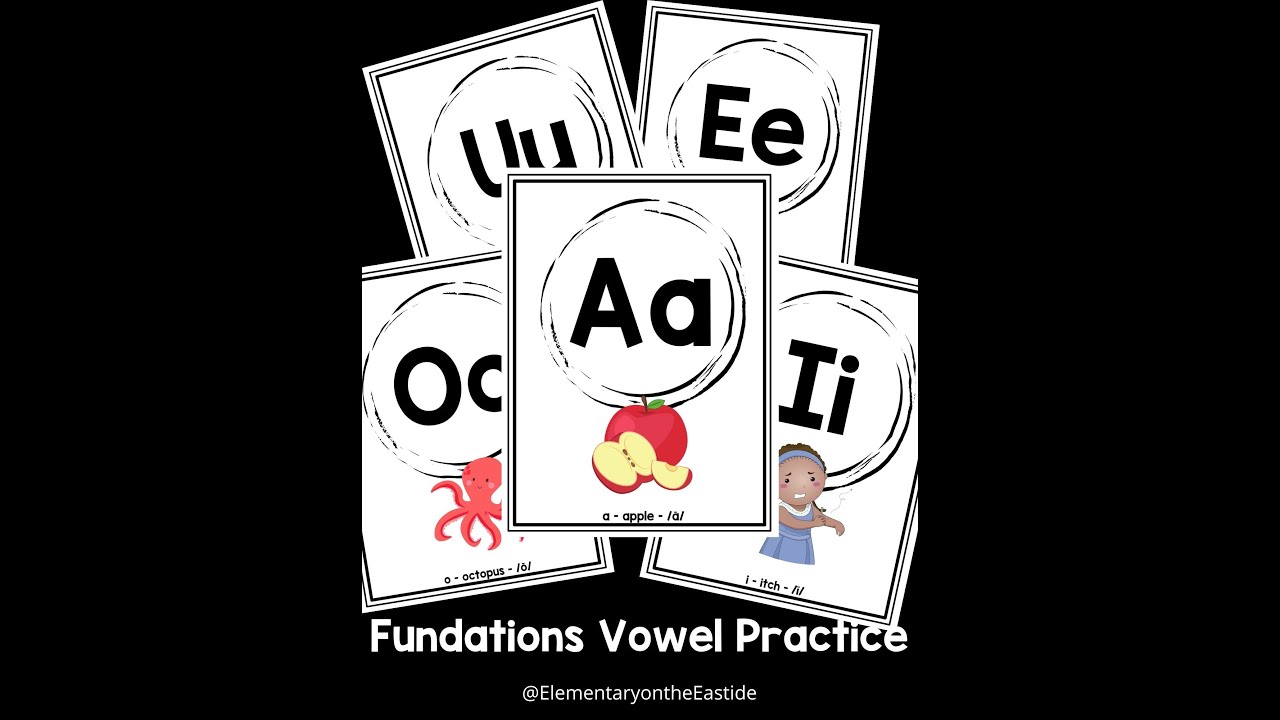 Fundations Vowel Cards