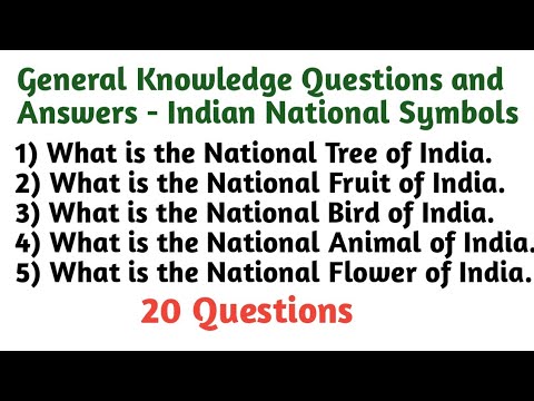 Top 50 General Knowledge Questions and Answers - Indian National Symbols