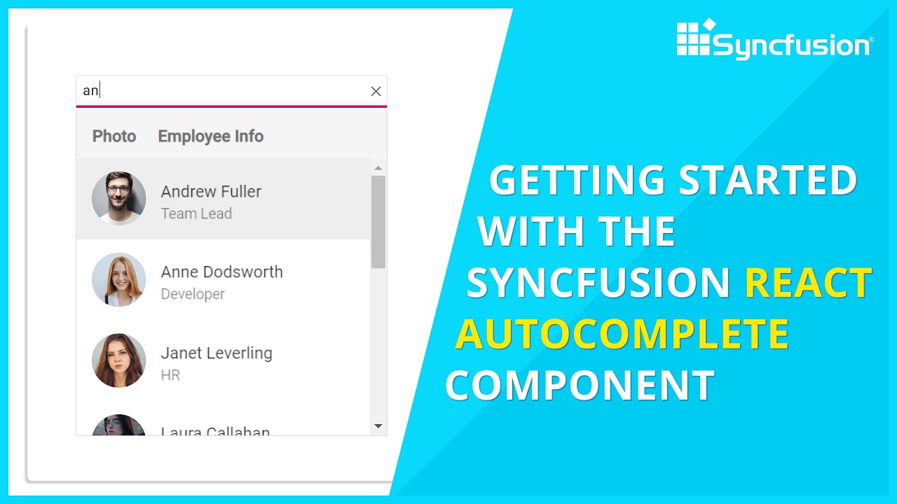 Getting Started with the React AutoComplete Component
