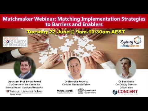 Matching Implementation Strategies to Barriers and Enablers | Sydney ...