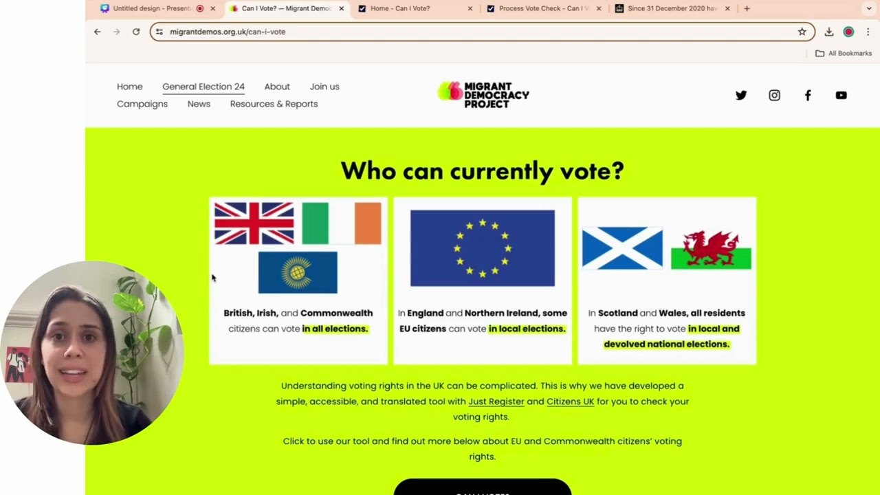 Can migrants vote in the UK?