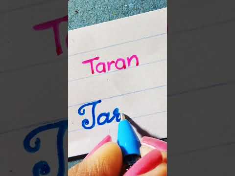 # " Taran " Beautiful name in neat & clean cursive handwriting / Handwriting styles #shorts