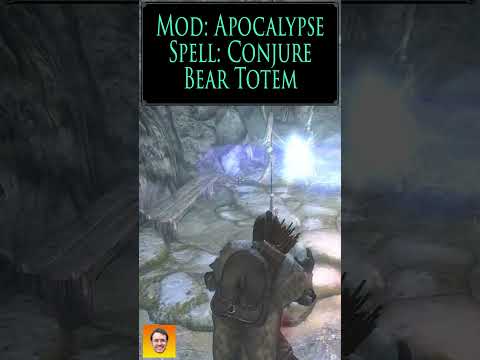 Checkout the CONJURE BEAR TOTEM spell from the Skyrim Spell Mod APOCALYPSE! #shorts