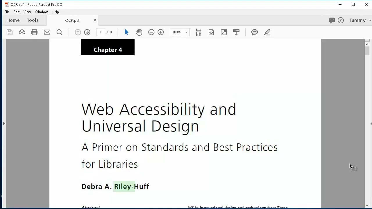 PDF read by JAWS without tags