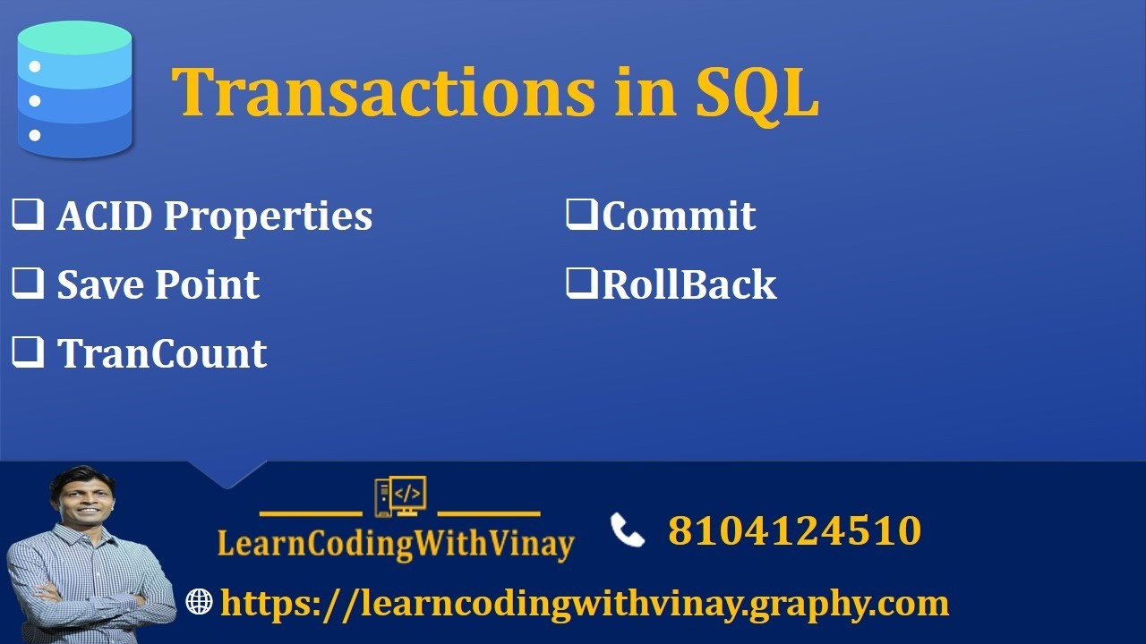 Advanced SQL - Transactions Explained | COMMIT, ROLLBACK, SAVEPOINT with TRY CATCH Example