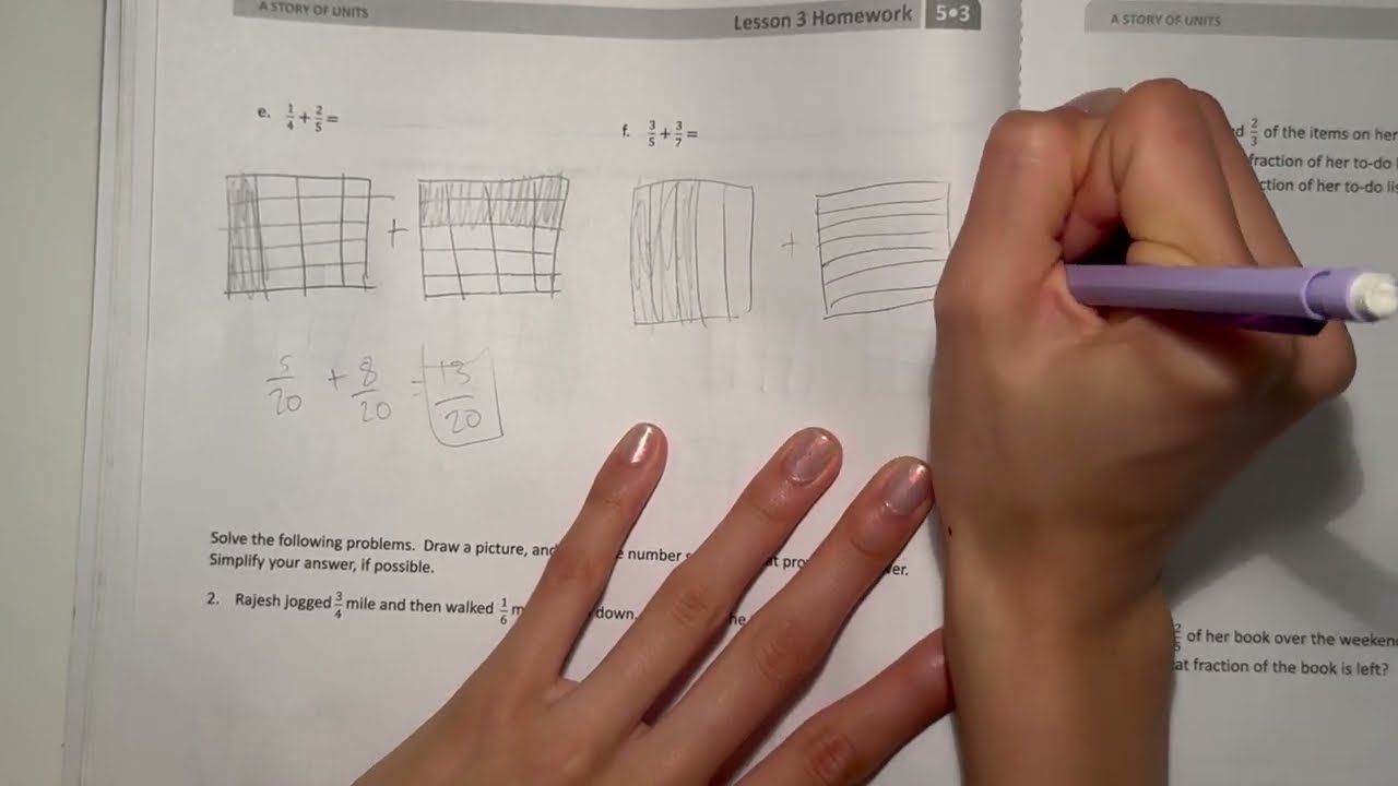 Eureka Math Grade 5 Module 3 Lesson 3 | #homework #mathwithaubrey