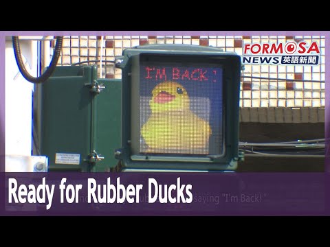 Kaohsiung gets waterfront ready for return of giant rubber duck inflatables|Taiwan News