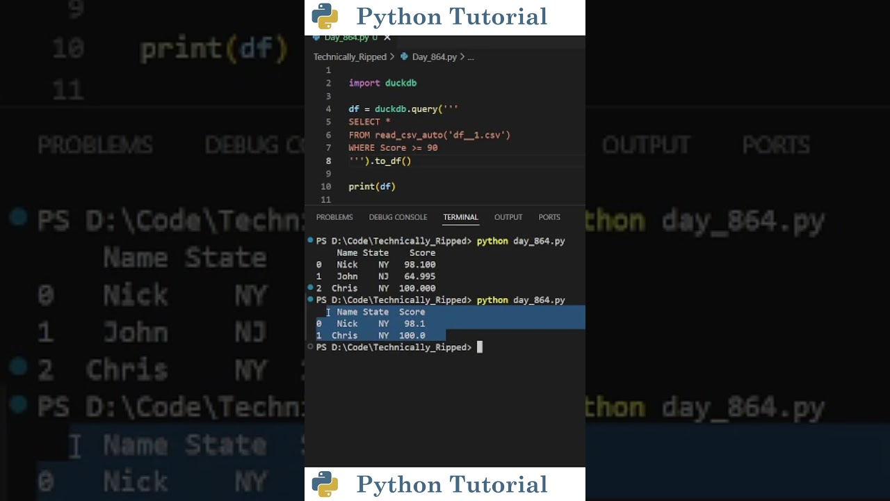 How to Filter Data with WHERE in DuckDB | Python Tutorial