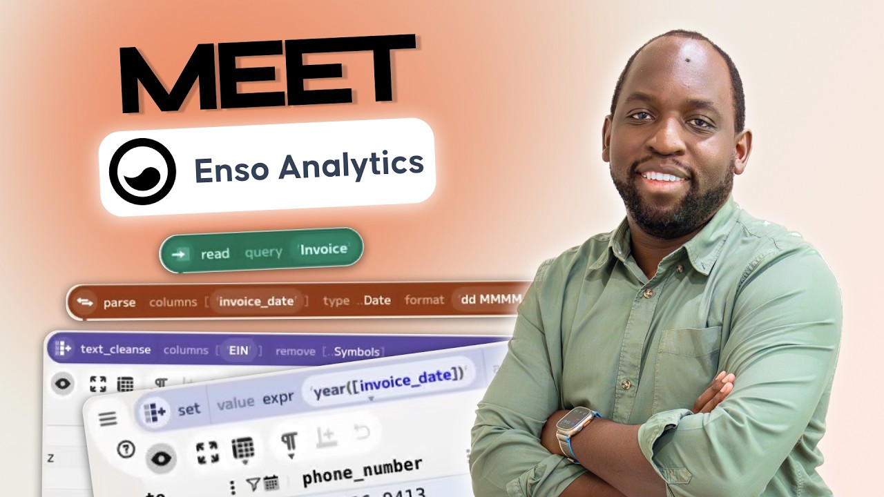 Meet Enso Analytics, a flow based data prep tool. With Ned Harding & Sylwia Brodacka