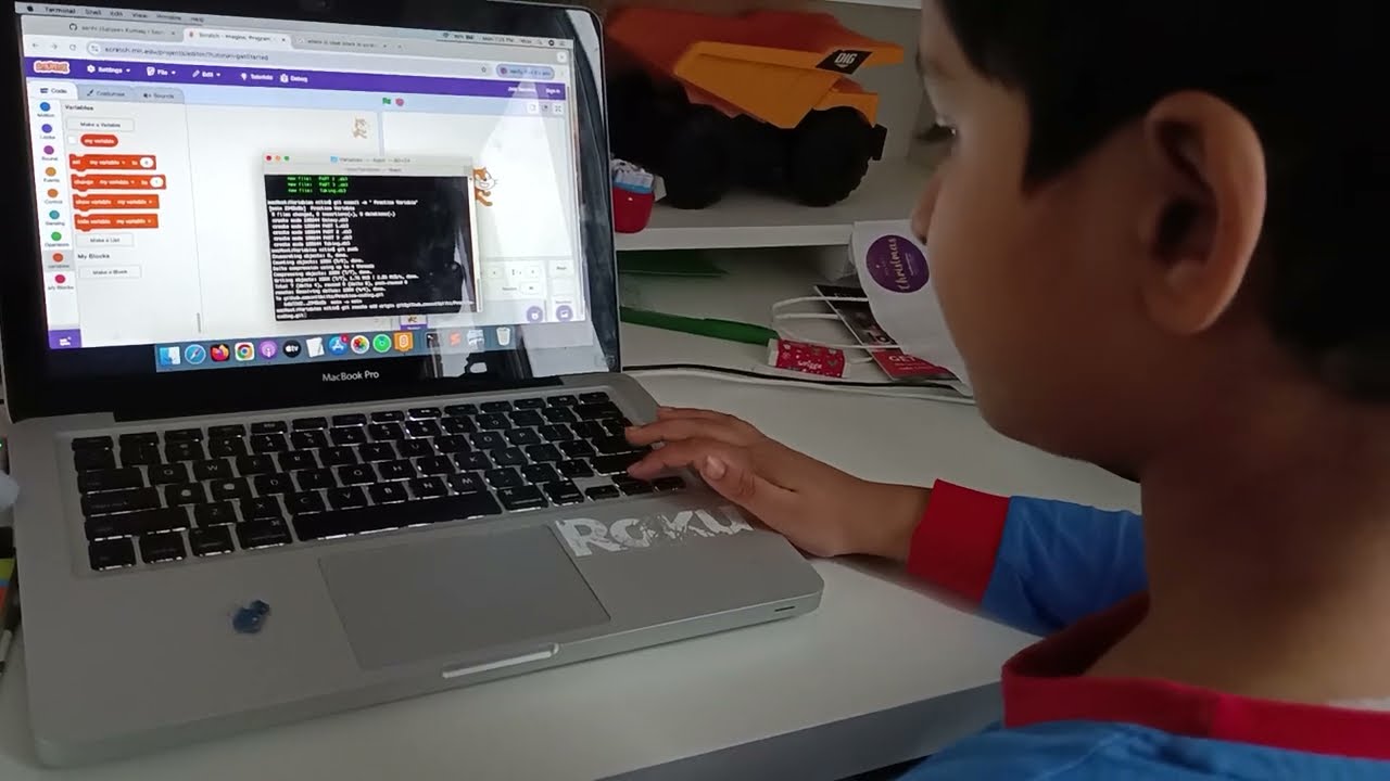 Nitin saves his code and uploads it to GitHub. (3 of 3)