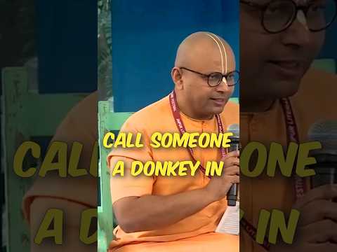 Call someone donkey in Sanskrit || gaur gopal das|| #shorts