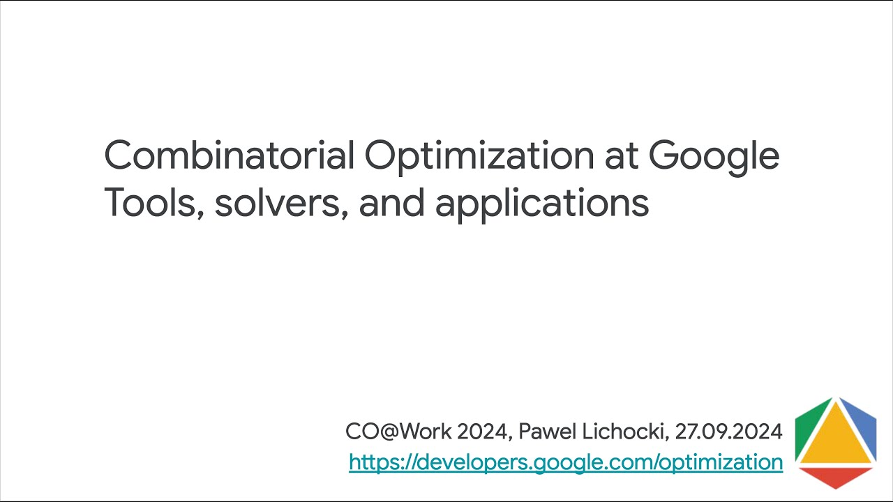 Combinatorial Optimization at Google  tools, solvers, and applications