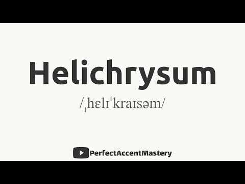 How to Pronounce HELICHRYSUM | IPL | Definition | Perfect Accent Mastery