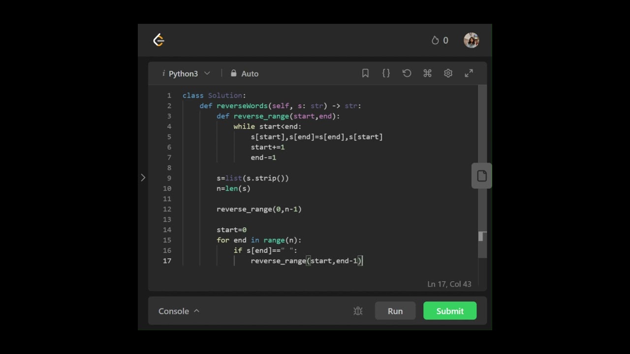 Reverse Words in String with Python