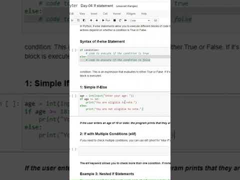 If Statement | 100 Days of Python Programming | Day-04-02 #coding #python #education