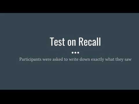 recall and recognition psychology 101
