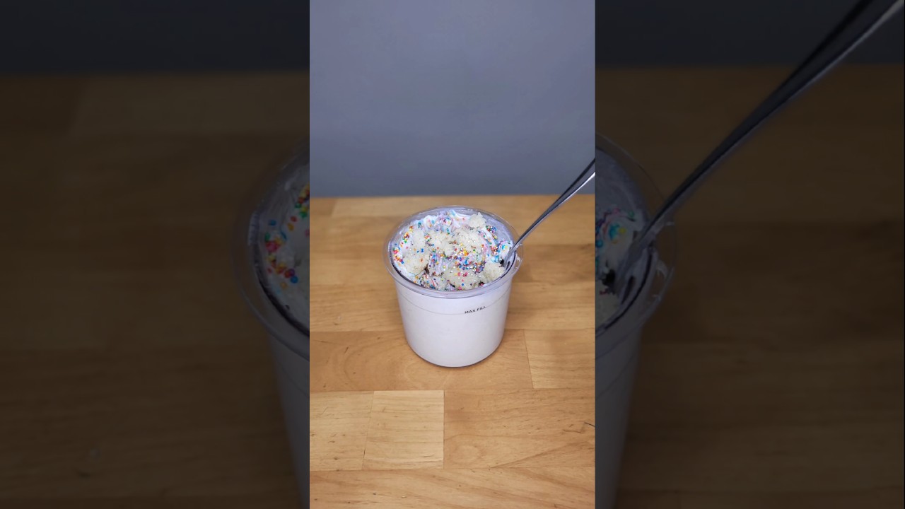 Birthday Cake Ice Cream! (Recipe in Description) (Ninja Creami) #baking #viral