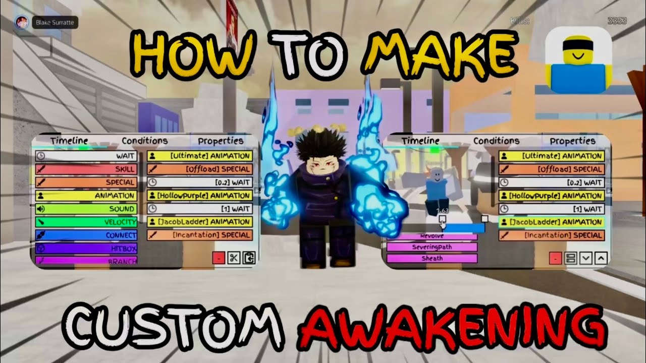 HOW TO MAKE CUSTOM AWAKENINGS WITH SKILL BUILDER IN JUJUTSU SHENANIGANS (JJS) 
