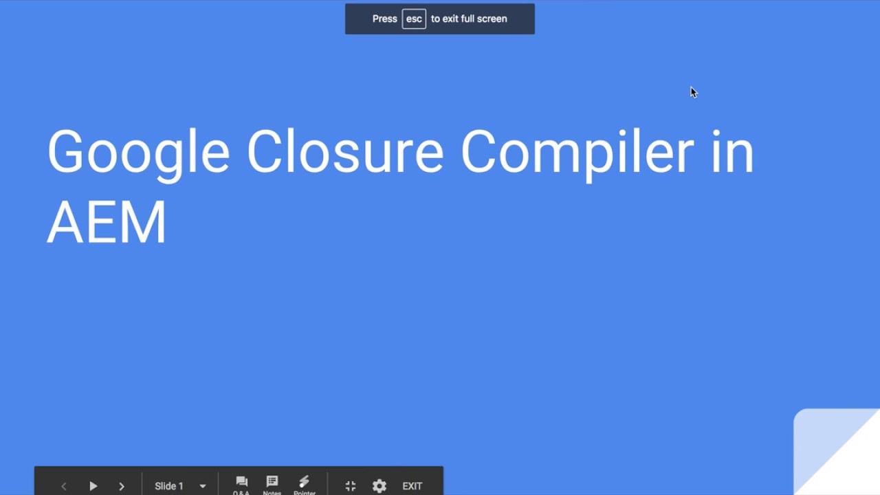 Google Closure Compiler in AEM