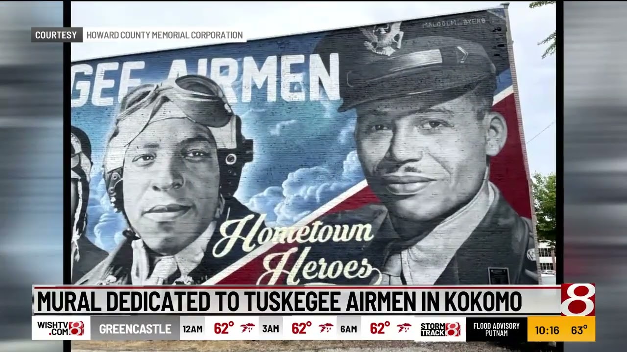 Mural dedicated to Tuskegee Airmen lightens up Kokomo, Indiana