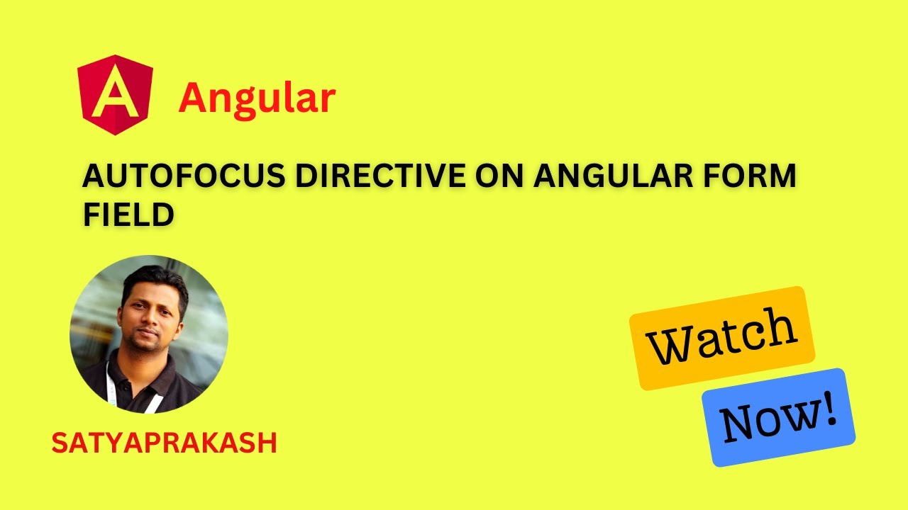 Angular Tutorial for Beginners: Autofocus Custom Directive on Form Field #angular