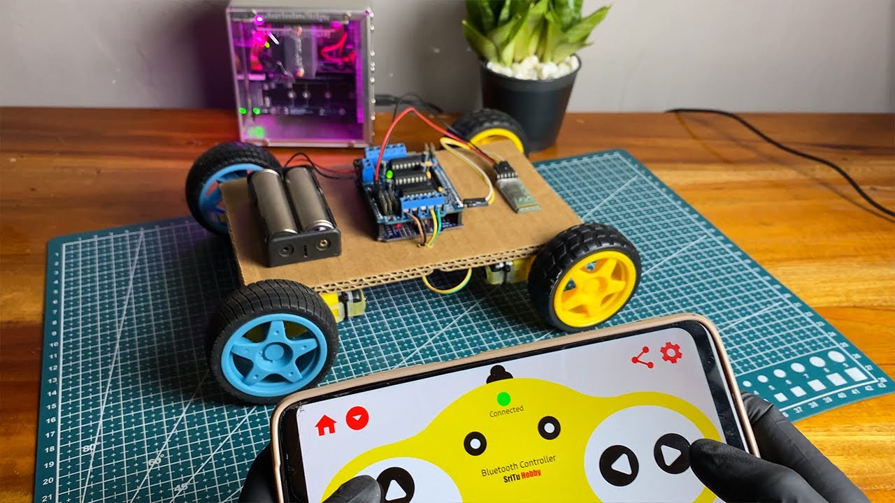 How to make a Bluetooth controlled car using an Arduino UNO board #bluetoothcar #rccar