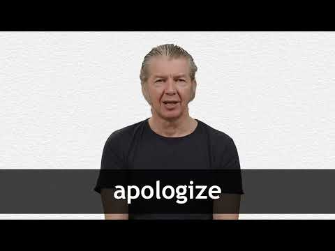 APOLOGIZE - Definition & Translations | Collins English Dictionary