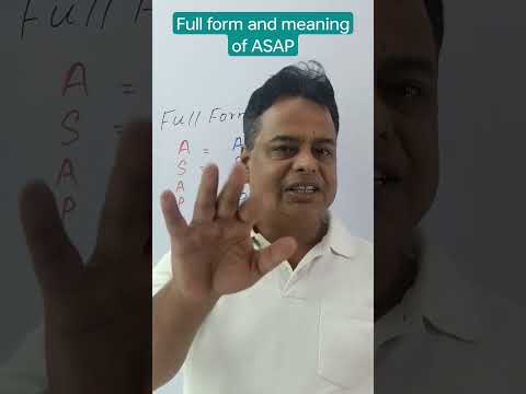 Full form and meaning of ASAP #shorts #english #viral