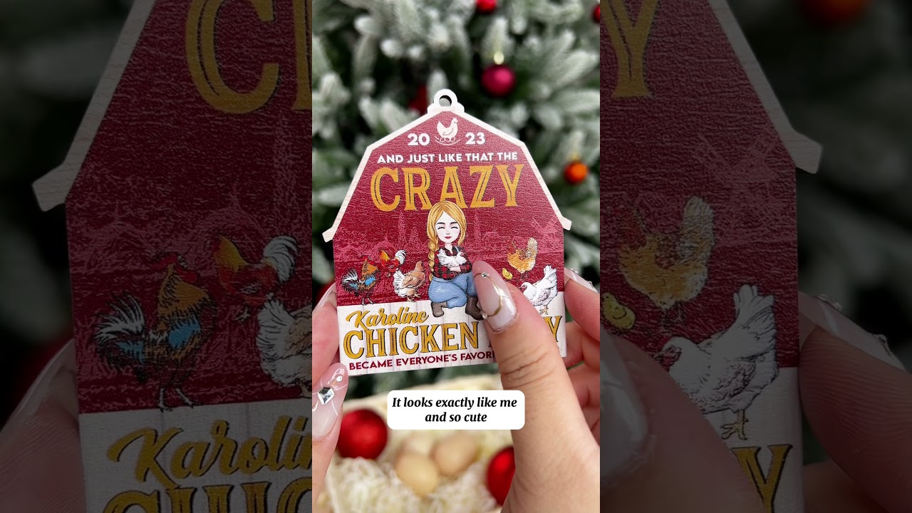 The Crazy Chicken Lady | Personalized Wooden Ornament