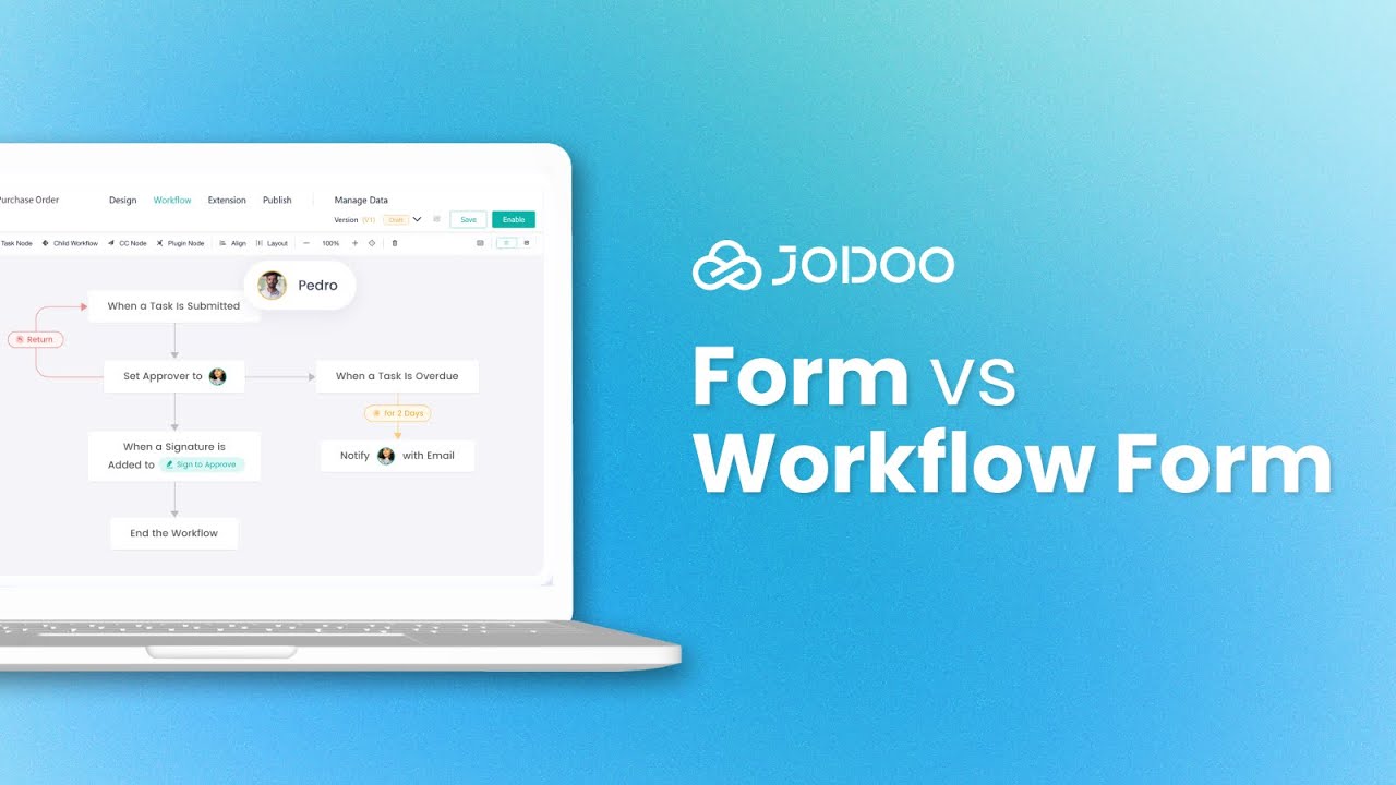 What are the differences between forms and workflows?