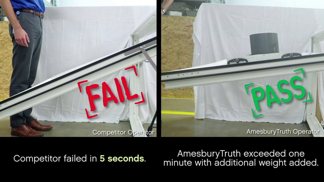 AmesburyTruth vs. Competitor Casement Hardware Testing