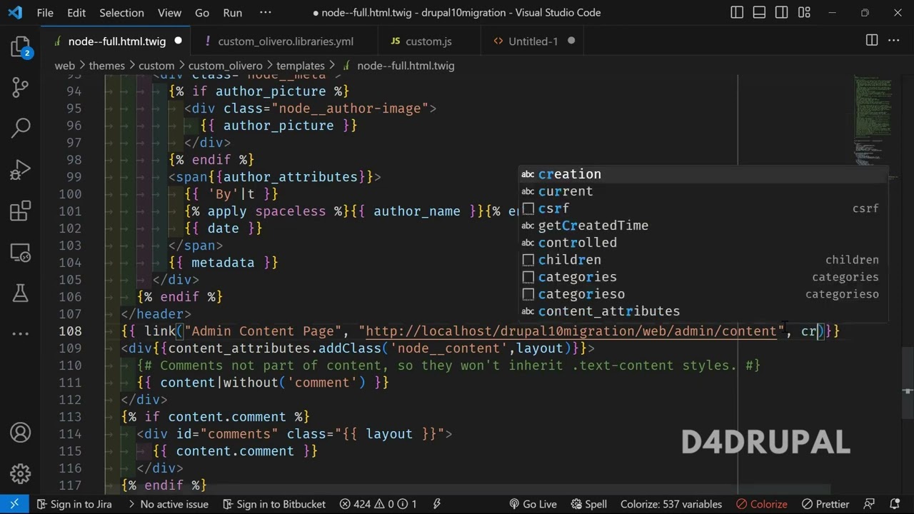 Define hyperlink in Twig file Drupal 10, Drupal 9, Drupal 8 | D4Drupal