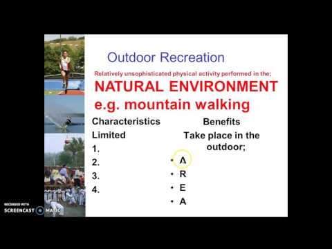 AS PE SOCIO CULTURAL STUDIES - PHYSICAL OUTDOOR RECREATION