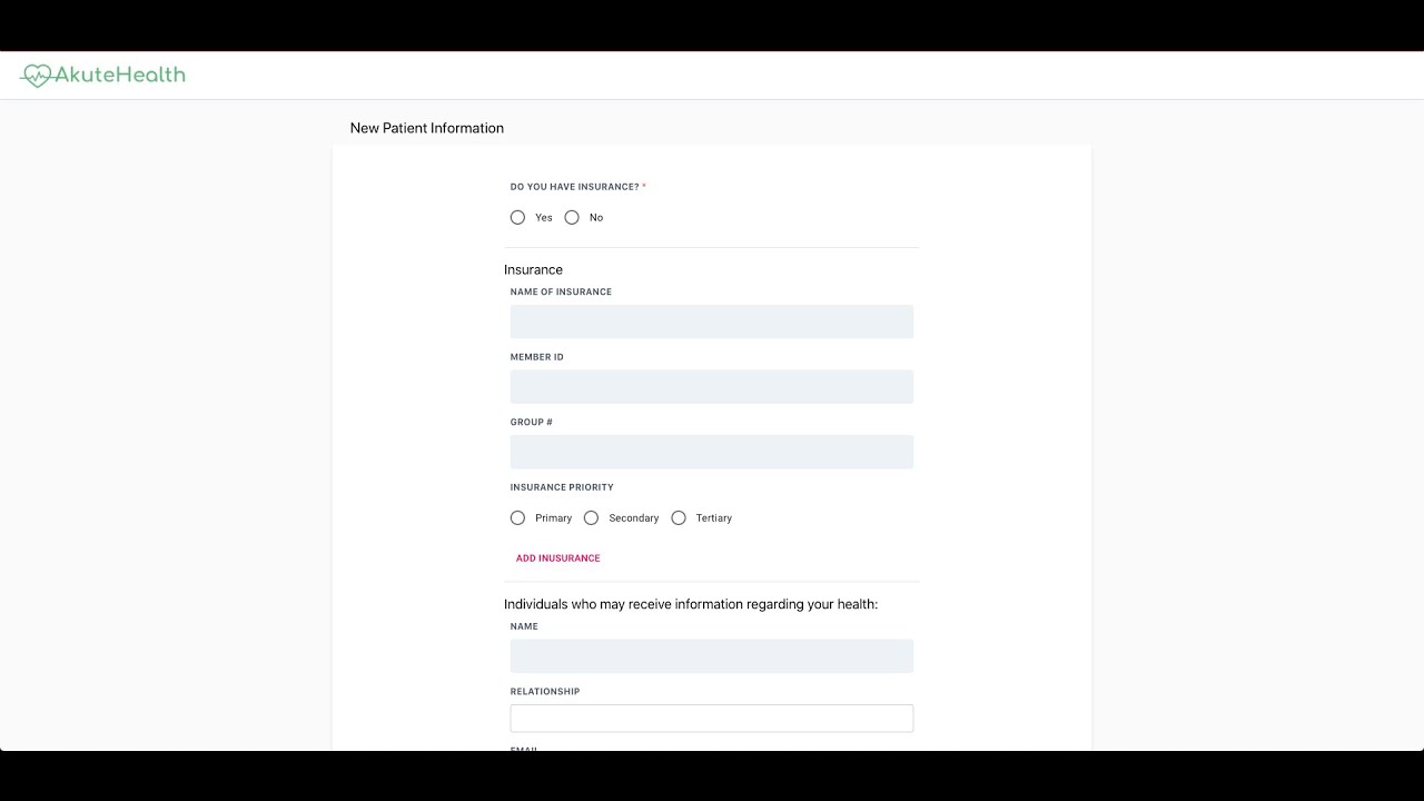 Patient Forms Walkthrough