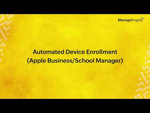 Apple device enrollment with Automated Device enrollment(ABM/ASM) | ManageEngine Endpoint Central