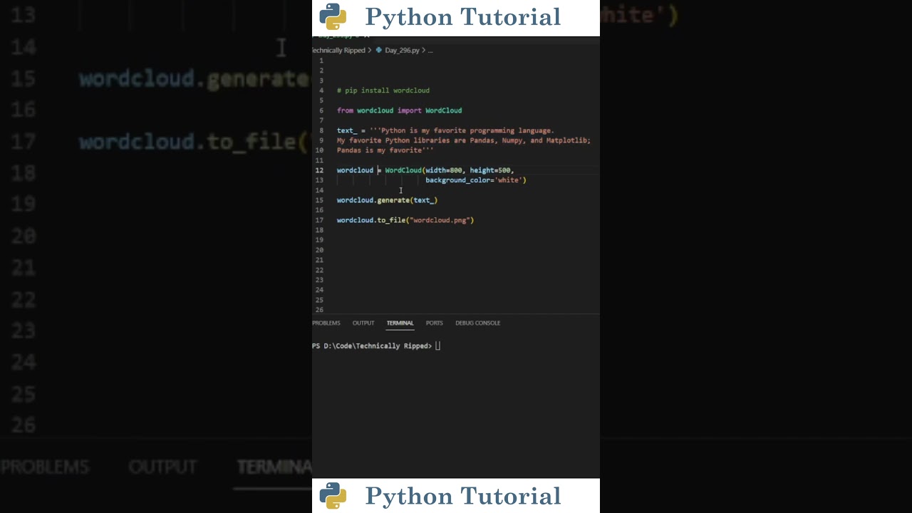 Generating Word Clouds With Python | Python Tutorial