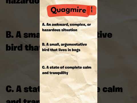 Word of the Day: Quagmire – Meaning & Examples Explained! #vocabulary #SAT #satvocabulary
