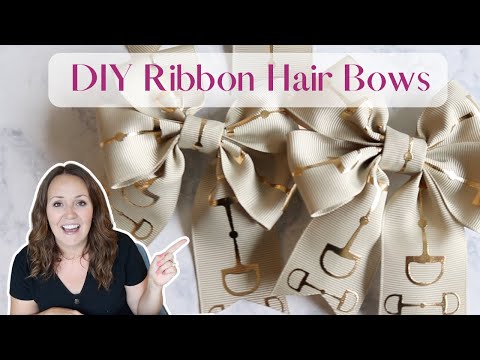HAIR BOW TEMPLATE | HOW TO MAKE A GIRLS HAIR BOW WITH RIBBON | EQUESTRIAN HAIR BOW DIY