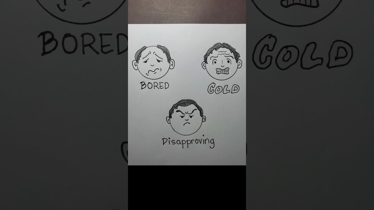 How to draw Cartoon Facial expressions/#shorts