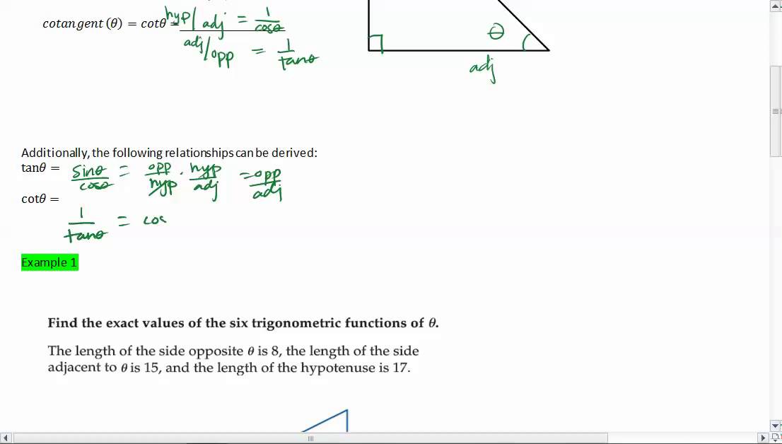 Ch.4 (4-1) Right Triangle Trigonometry