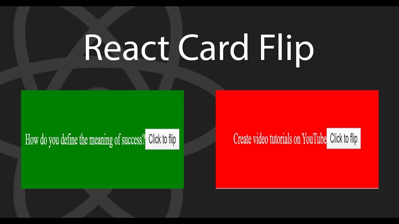 Creating a Flip Card with Animation | React Tutorial