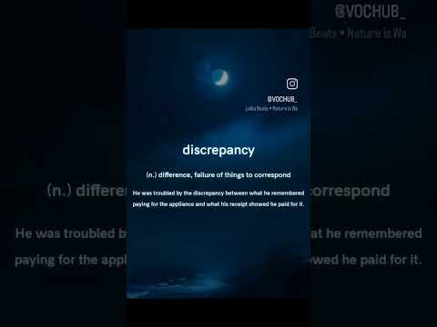 Discrepancy Word Meaning and usage #discrepancy#vochub #shorts #short #vocabulary #vocab#dictionary