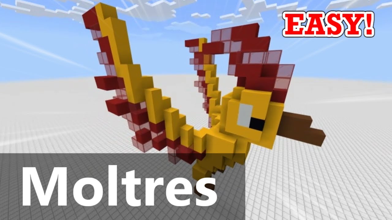 Minecraft┃How to build Pokémon(Moltres)