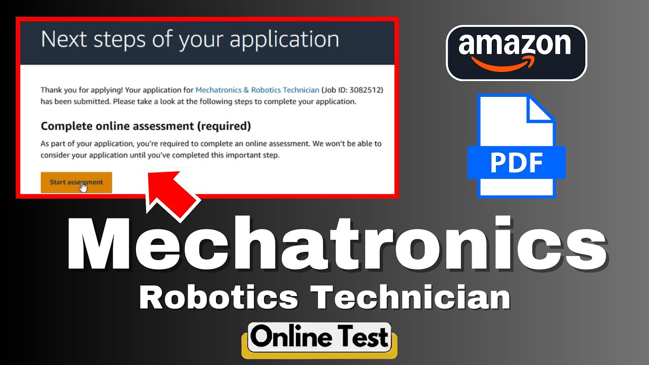 Amazon Mechatronics & Robotics Technician Complete Assessment | Interview Guide With Real Test PDF