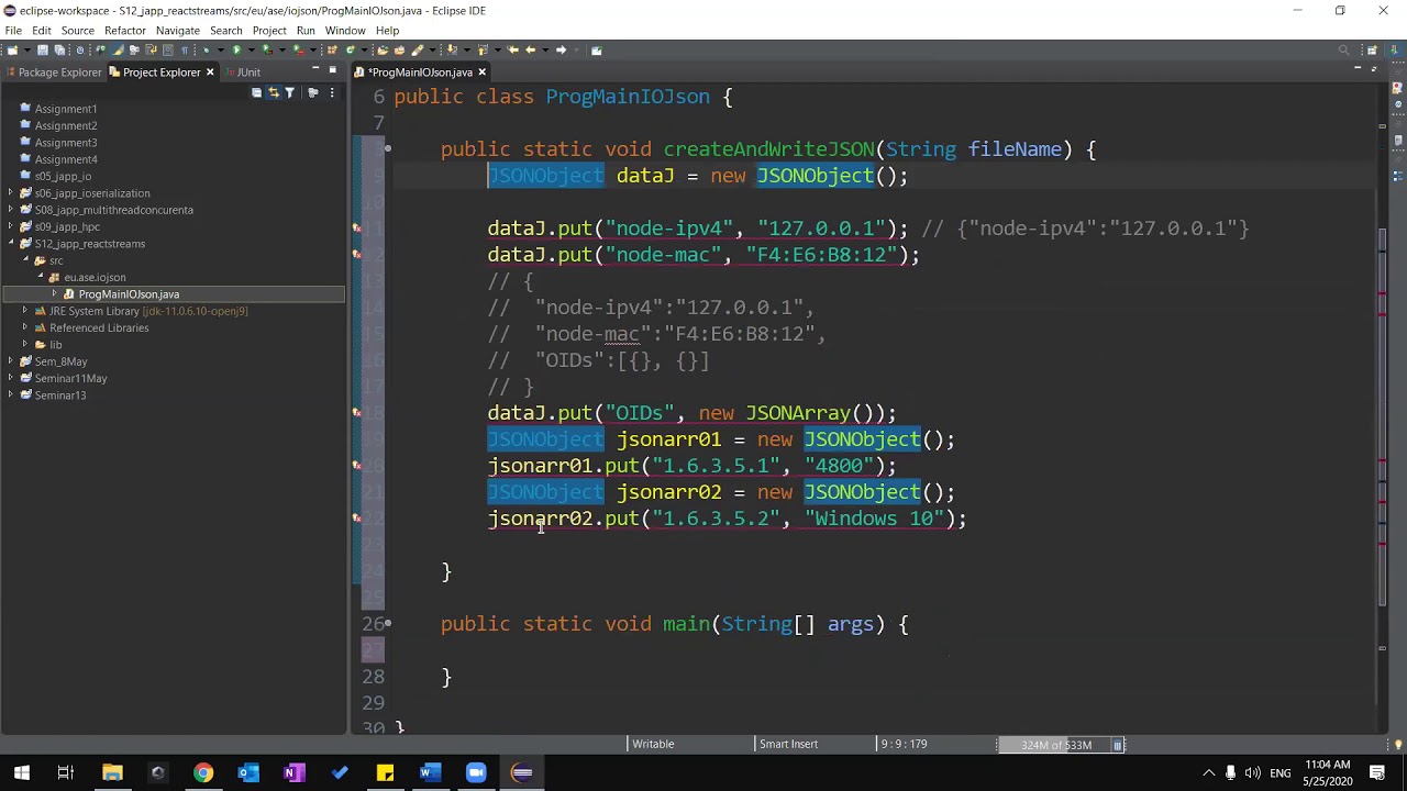 Java Zoom Lab 12: Java JSON and Reactive Streams Programming JDK9+