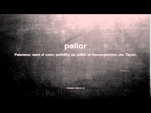 What does pallor mean