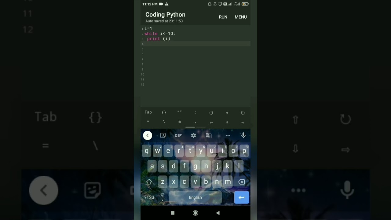 Program to print first 10 natural number in python