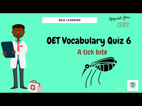 OET Vocabulary Quiz 6: A Tick Bite