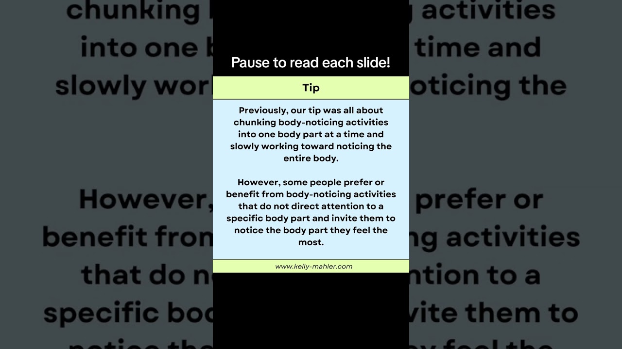 Interoception Activity! Noticing Our Body