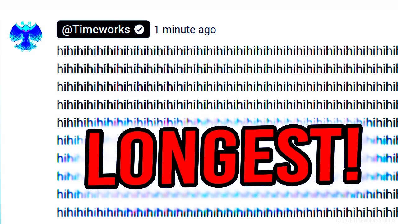 What is the LONGEST YouTube Comment?